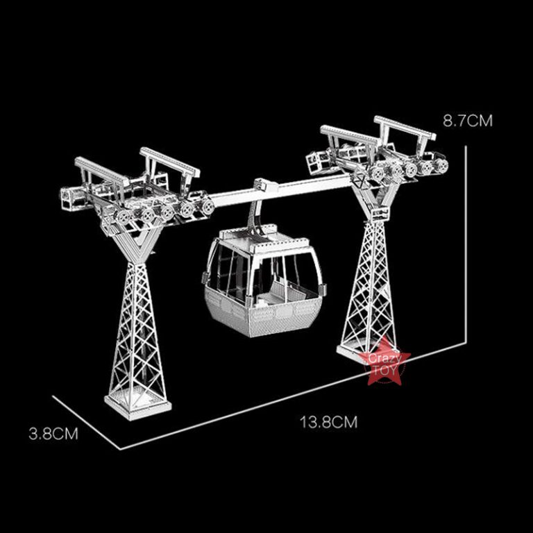 2pcs HK Nanyuan Roller Coaster + Cable Car F31104-F31105 Diy 3D Metal ...